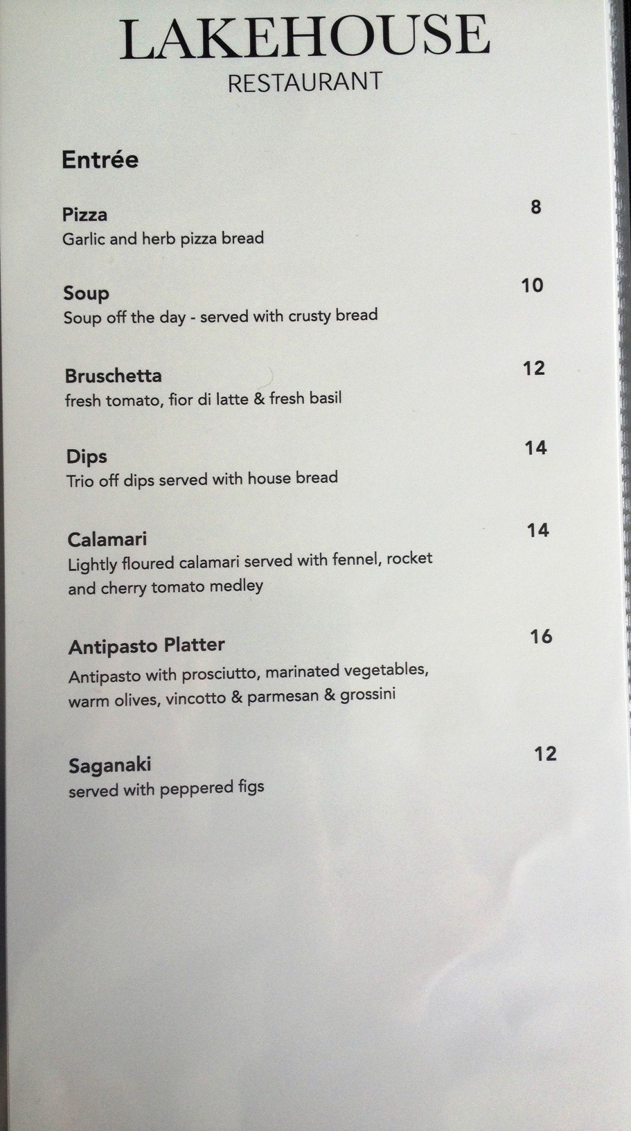 Lakehouse Menu 2 | fill up on bread